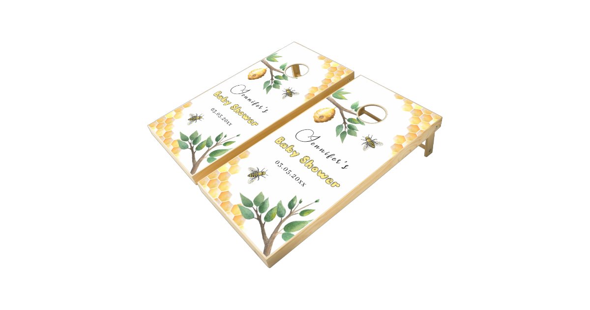 Little Bee Baby Shower Cornhole Set | Zazzle