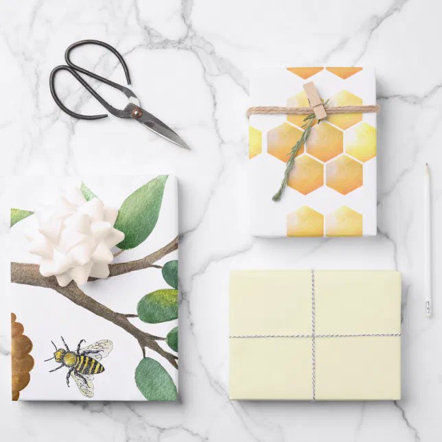 Little Bee Baby Shower Wrapping Paper Sheets | Zazzle
