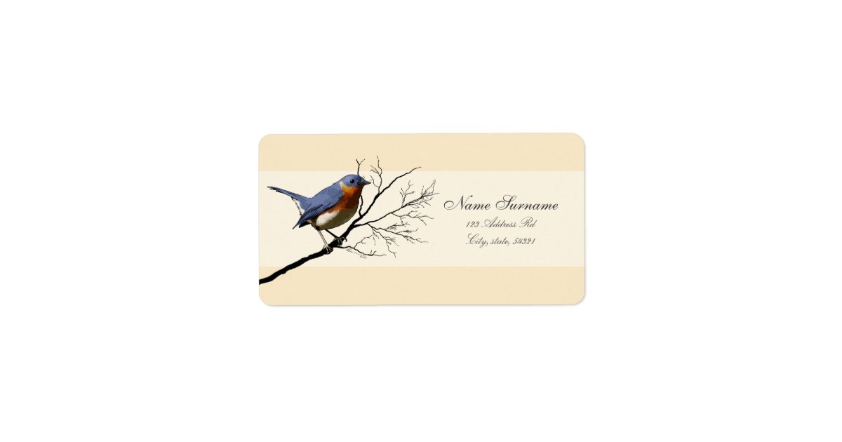 Little Bird Blue, address labels | Zazzle