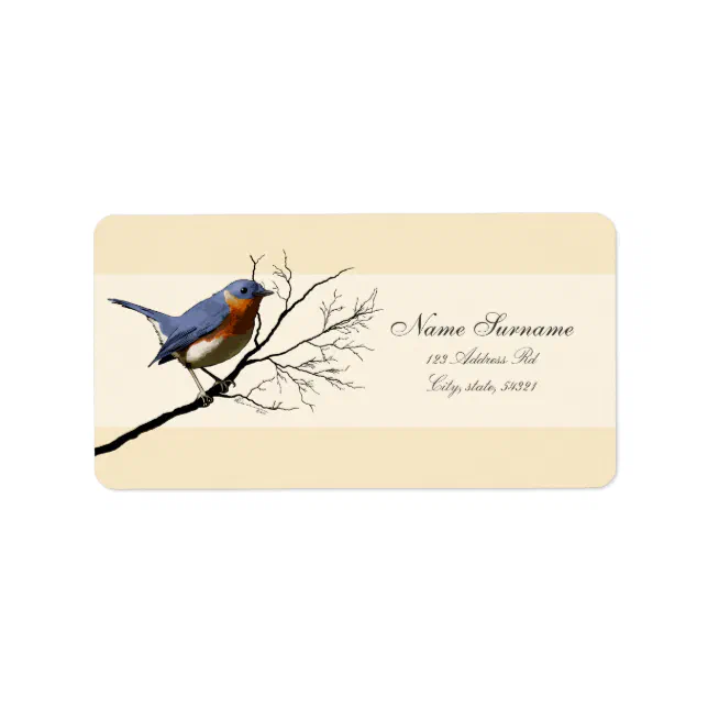 Little Bird Blue, address labels | Zazzle
