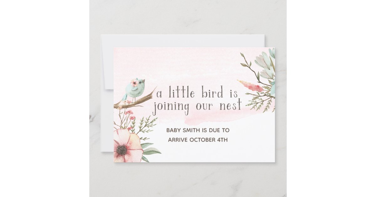 Little Bird Pregnancy Announcement | Zazzle
