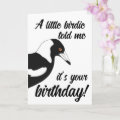Little birdie birthday card | Zazzle