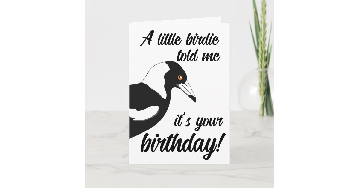 Little birdie birthday card | Zazzle