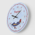 Little Blue Airplane Wall Clock | Zazzle