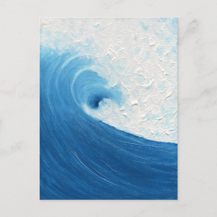 Little Blue Wave Postcard | Zazzle
