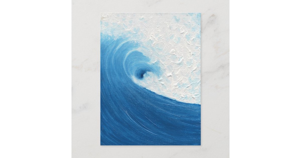 Little Blue Wave Postcard | Zazzle