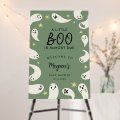 Little Boo Baby Shower Green Welcome Sign | Zazzle