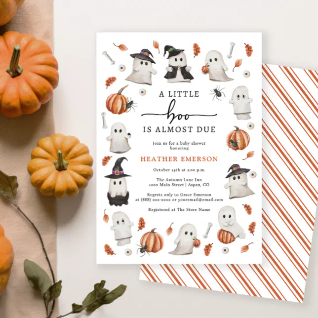 Little Boo Baby Shower Invitation | Zazzle