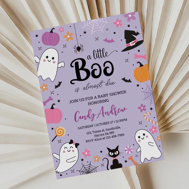 Little Boo Baby Shower Invitation | Zazzle