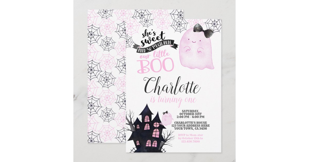 Little BOO Birthday Invitation | Zazzle