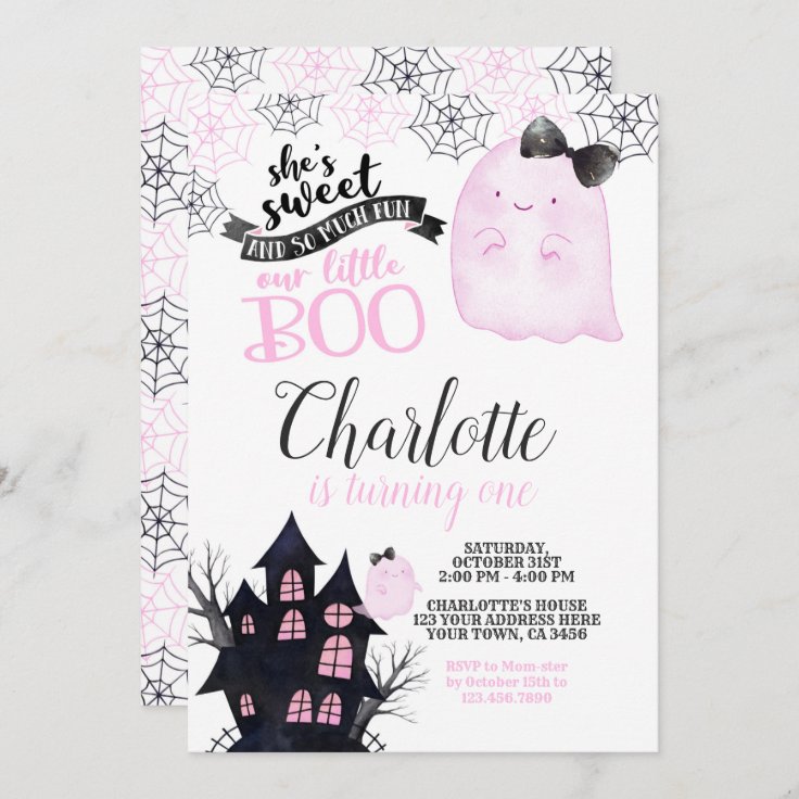 Little BOO Birthday Invitation | Zazzle