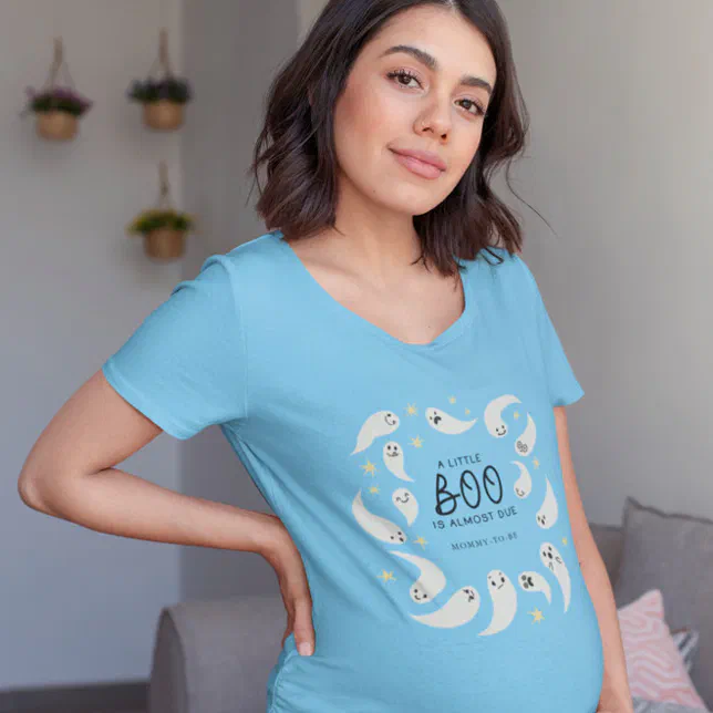 Little Boo Boy Baby Shower Mommy To Be T-Shirt | Zazzle