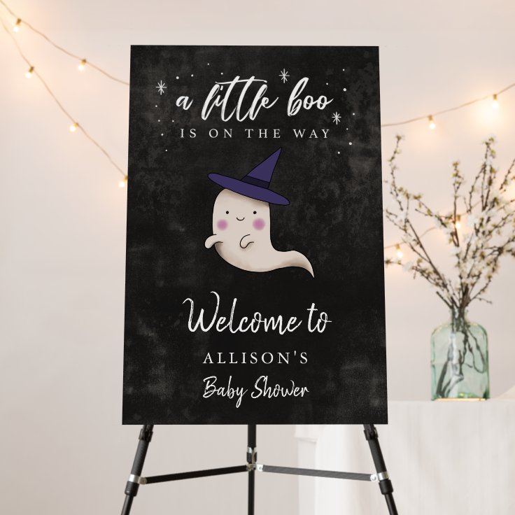 Little Boo Girl Baby Shower Welcome Sign | Zazzle