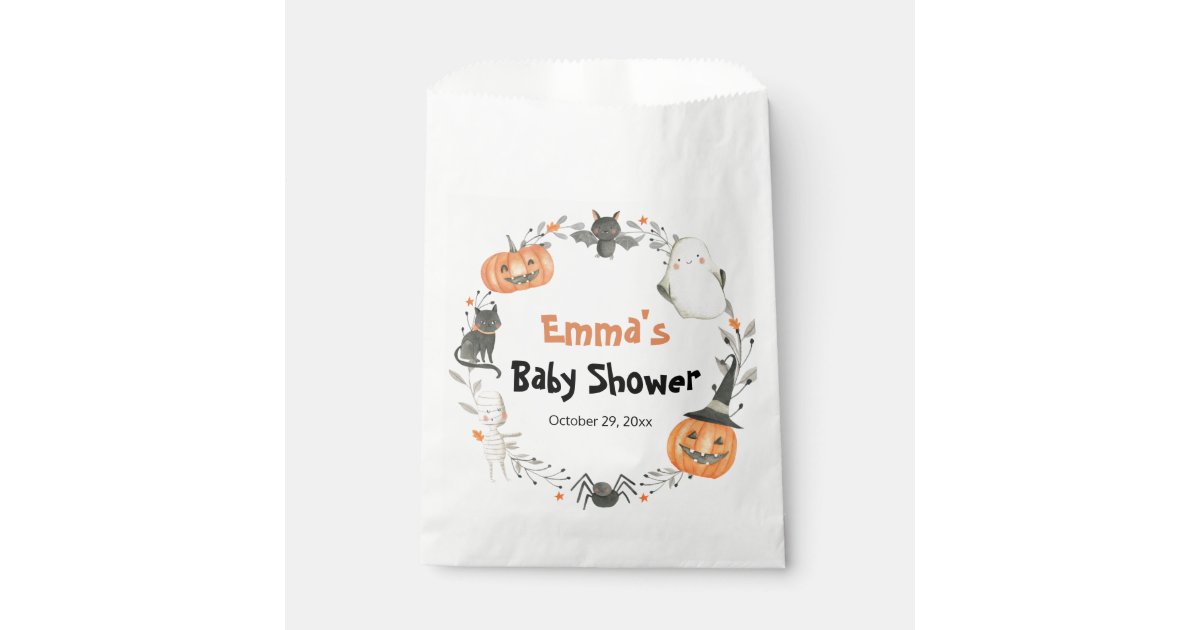 Little Boo Halloween Baby Shower Favor Bags | Zazzle