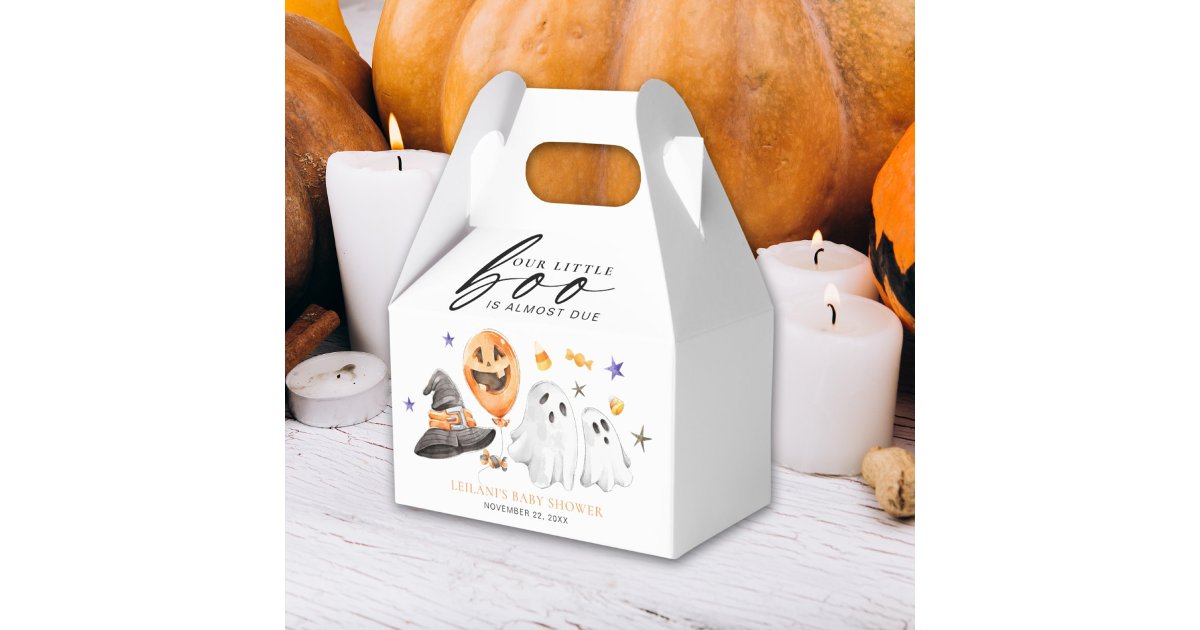 Little Boo Halloween Baby Shower Favor Boxes | Zazzle