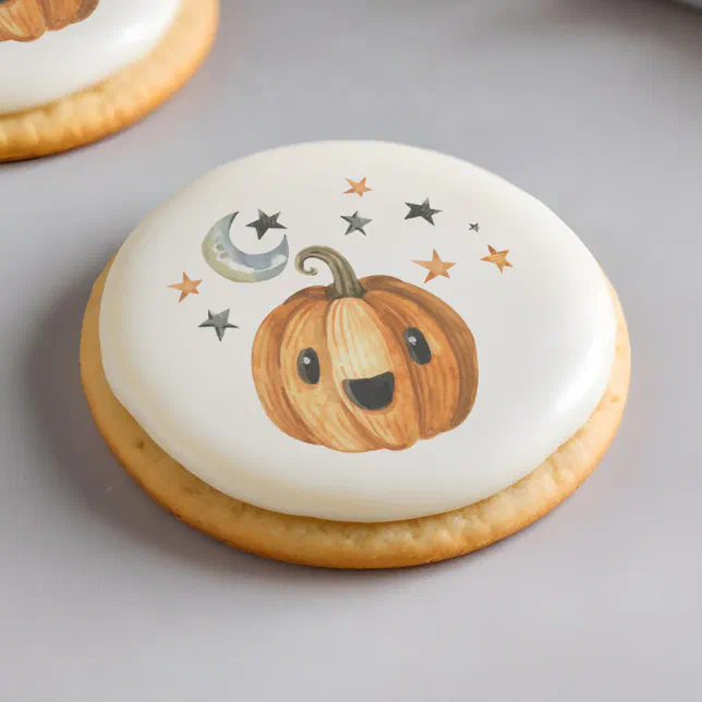 Little Boo Halloween Baby Shower Sugar Cookies | Zazzle