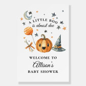Little Boo Halloween Baby Shower Welcome Sign | Zazzle
