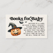 Little Boo Halloween Books for Baby Shower Enclosure Card | Zazzle