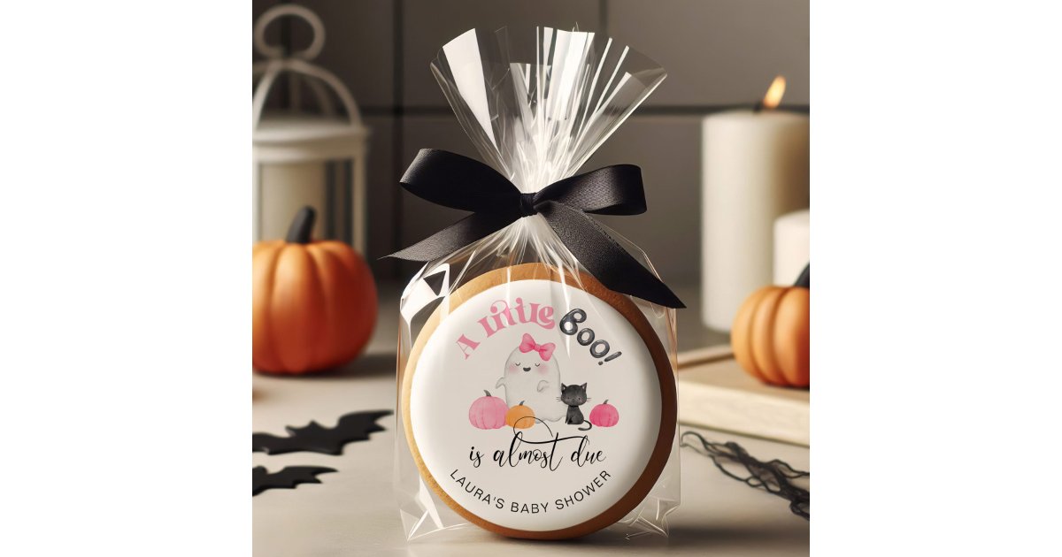 Little Boo is almost due baby shower Sugar Cookie | Zazzle