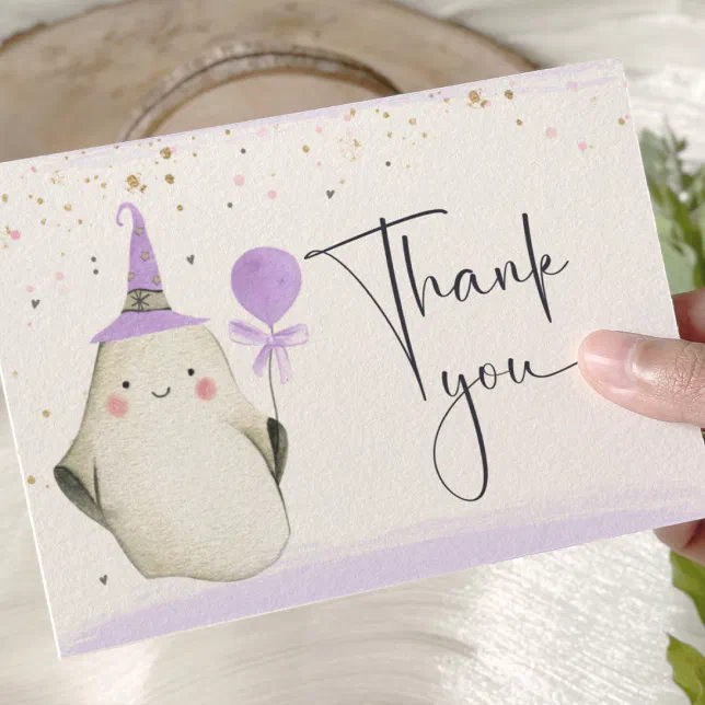 Little Boo is almost due Baby shower Thank You Card | Zazzle