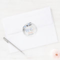 Little Boo is Almost Due Boy Baby Shower Favor Classic Round Sticker ...