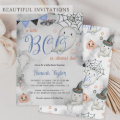 Little Boo is Almost Due Boy Baby Shower Favor Classic Round Sticker ...