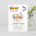Little Boo is Almost Due Halloween Baby Shower In Invitation | Zazzle