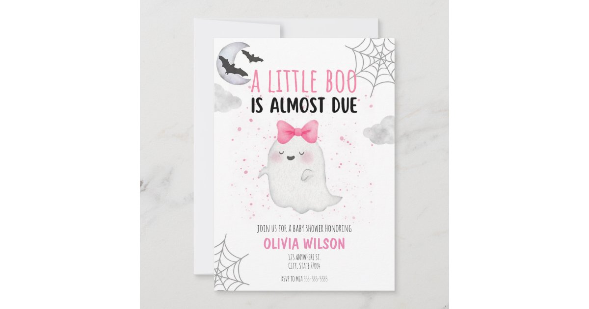 LITTLE BOO IS DUE BABY SHOWER INVITE | Zazzle