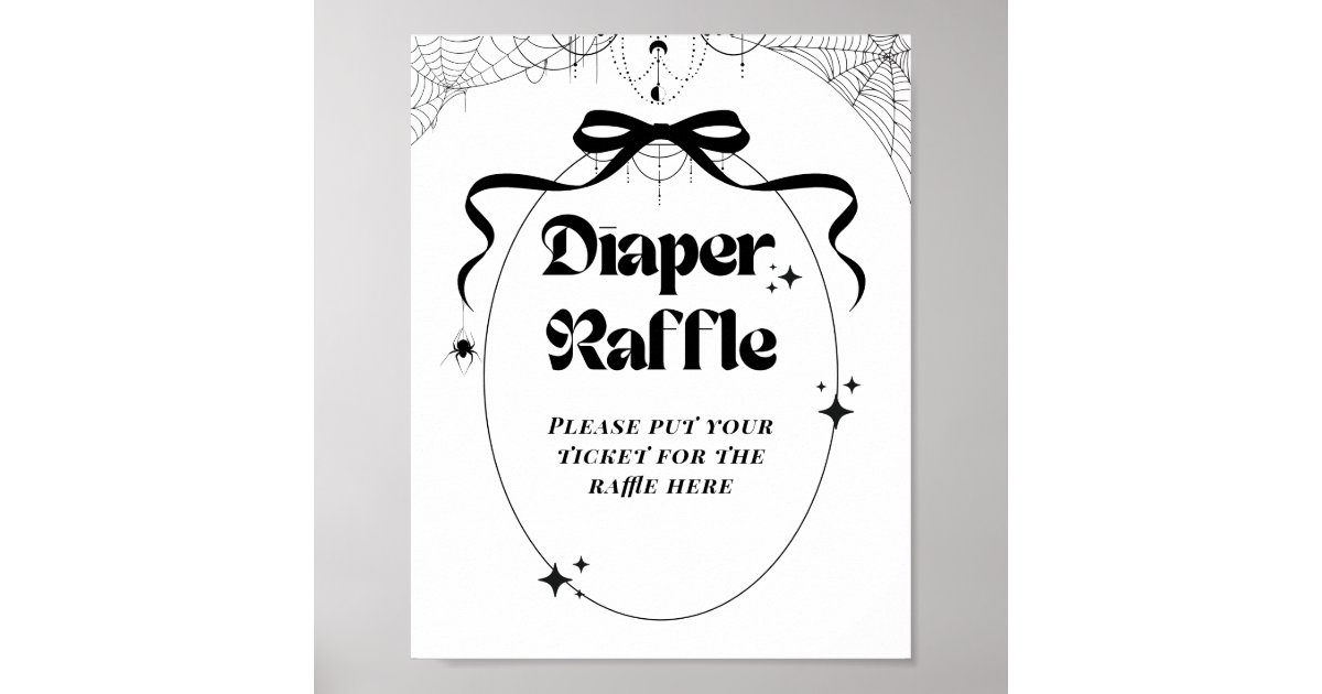 Little Boo Minimal Gothic Halloween Baby Shower Poster | Zazzle
