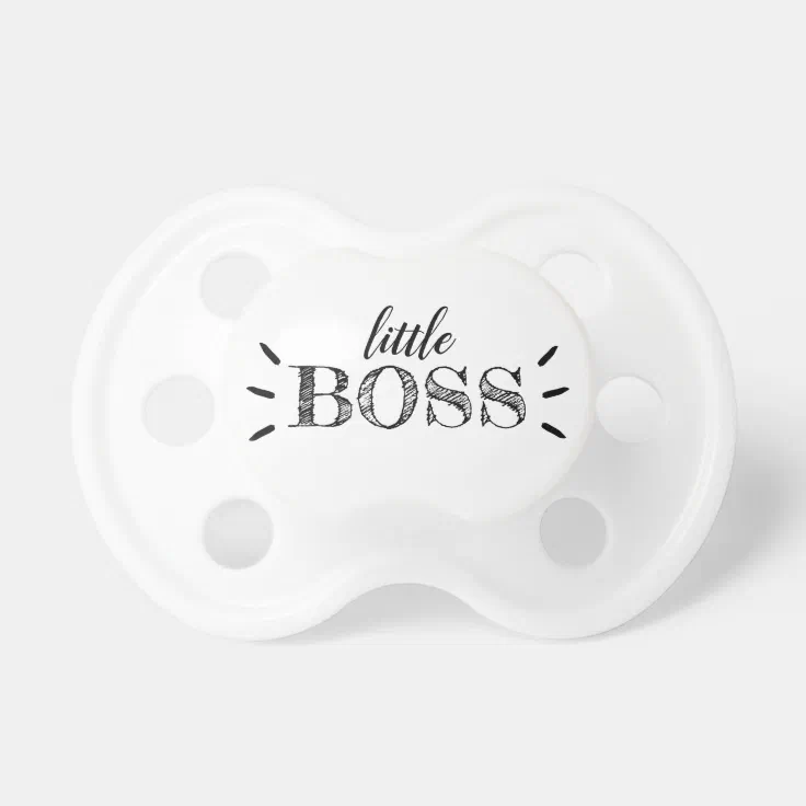 Little Boss cute fun baby newborn child boy girl Pacifier | Zazzle
