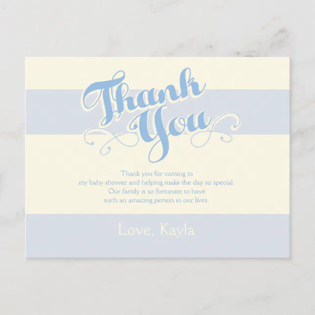 Little Boy Blue Baby Shower, Thank You Cards | Zazzle