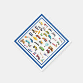 Little Boy Cars Vehicle Pattern Kid Birthday Party Napkins | Zazzle