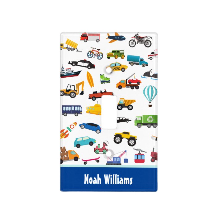 Little Boy Things That Move Vehicle Cars Kid Light Switch Cover ...