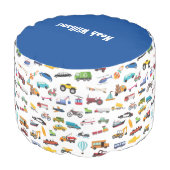 Little Boy Things That Move Vehicle Cars Kid Pouf | Zazzle