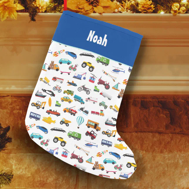 Little Boy Things That Move Vehicle Cars Kid Small Christmas Stocking ...