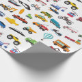 Little Boy Things That Move Vehicle Cars Kid Wrapping Paper | Zazzle