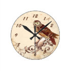 Brown Owls Personalized Wall Clock | Zazzle.com