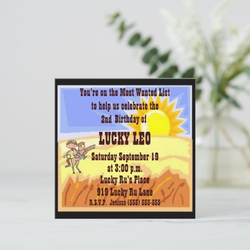 Little Buckaroo Birthday Party Invitation | Zazzle