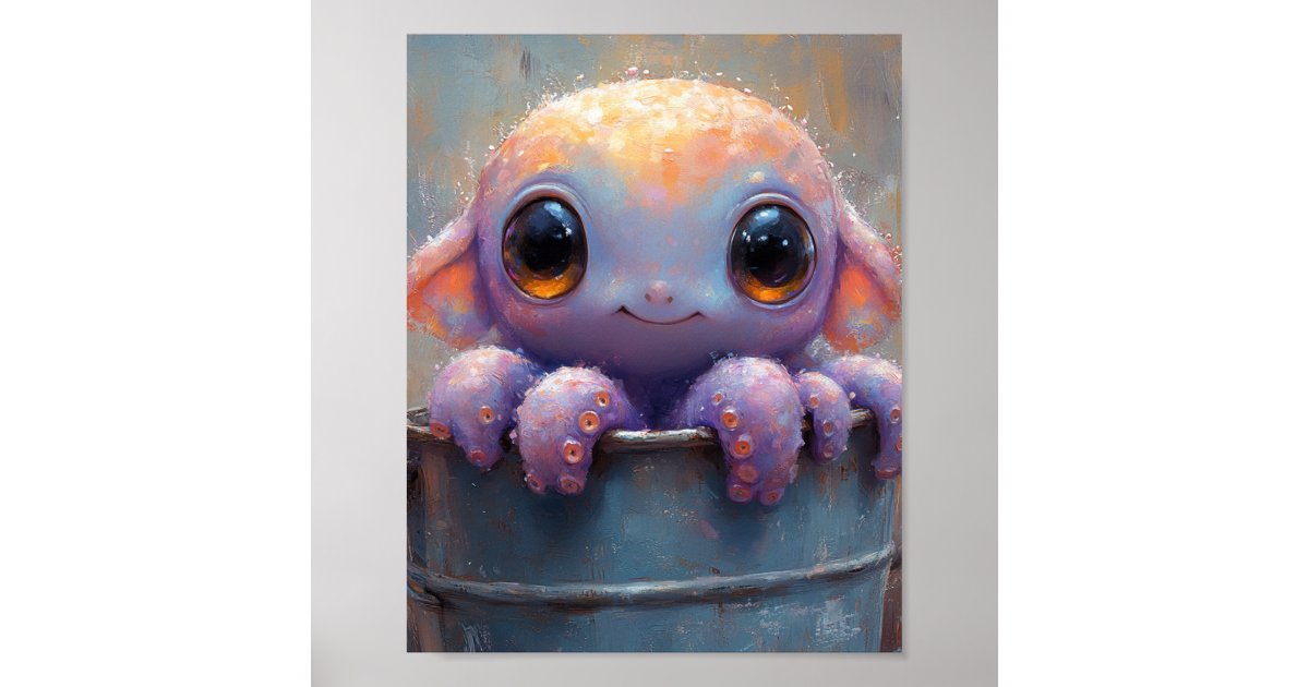 Little Bucket Friend Print & Downloadable | Zazzle