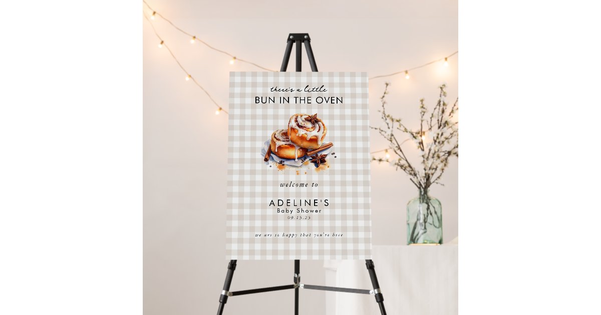 Little Bun in the Oven Baby Shower Welcome Sign | Zazzle