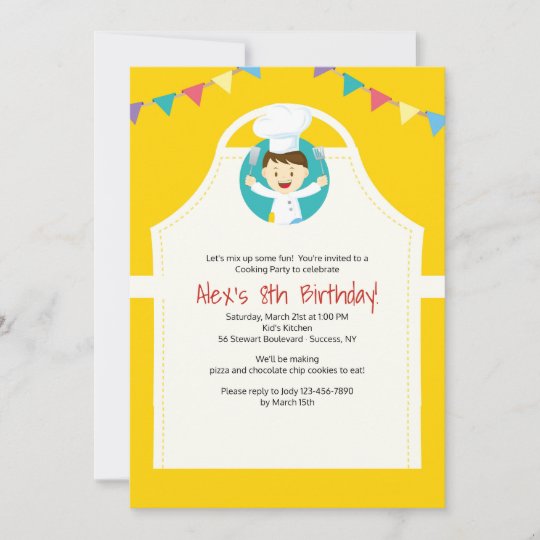 Little Chef Invitation | Zazzle.com