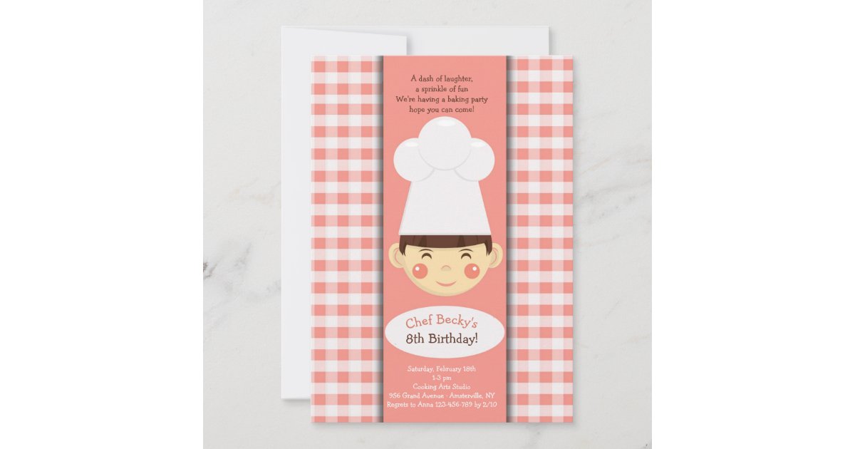 Little Chef Invitation | Zazzle