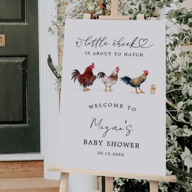 Little Chick Farm Chicken Welcome Sign | Zazzle