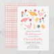 Little Chick Girl Farm Easter Chicken Birthday Invitation | Zazzle