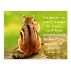 Serenity Prayer Chipmunk Postcard | Zazzle.com