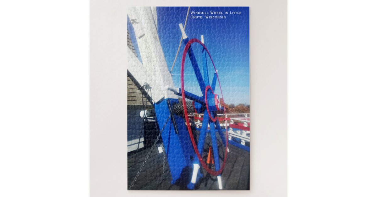 Little Chute Windmill Dutch Smock Mill Wheel, WI Jigsaw Puzzle | Zazzle