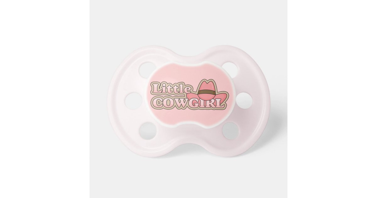Little Cowgirl Pink Western Hat Pacifier | Zazzle
