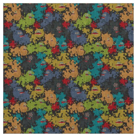 Little Monsters Fabric | Zazzle