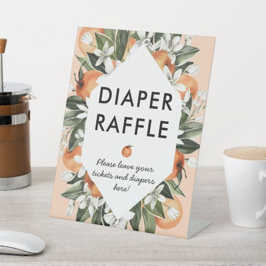 Little Cutie Baby Shower Diaper Raffle Sign | Zazzle.com
