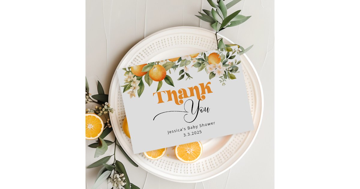 Little cutie baby shower thank you card | Zazzle